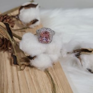 Jewelry | Newwow What A Beauty Barbie Pink Square Cz Ring | Poshmark